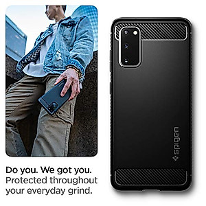 Spigen Rugged Armor Designed for Samsung Galaxy S20 Case/Galaxy S20 5G Case (2020) - Matte Black