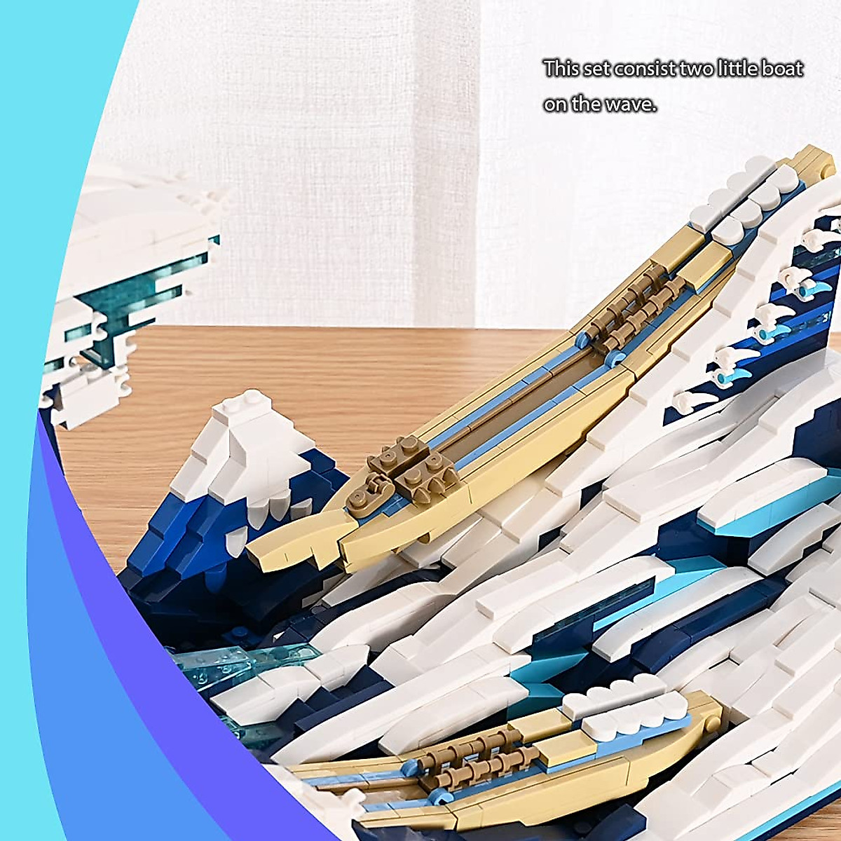 Nifeliz Home The Great Wave Building Block Set. Assembly Construction Toy, Display for Home. Educational DIY Building Block Assembly Construction Toy, Gift for Adults and Teens, New 2023(1830 Pcs)