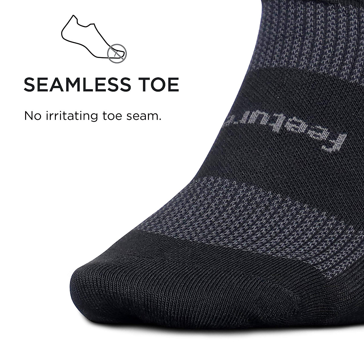 Feetures High Performance Ultra Light Ankle Sock - No Show Socks for Women & Men with Heel Tab - Black, M (1 Pair)