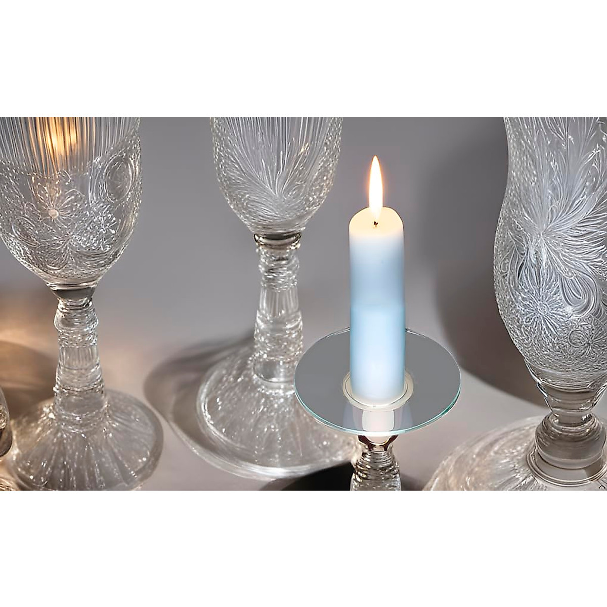 Biedermann & Sons Glass Bobeches, Clear, 12-Count, Piece