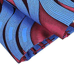 African Fabric 6 Yards BintaRealwax 100% Polyester Ankara Fabric for Party Dress