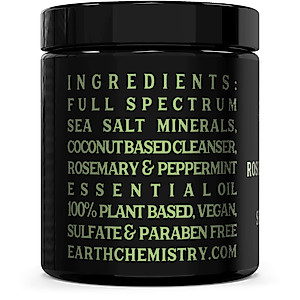 Earth Chemistry Rosemary & Peppermint Volumizing Sea Salt Shampoo, DHT Blocking Shampoo, Volumize Oily or Thin Hair, Stimulate Hair Growth