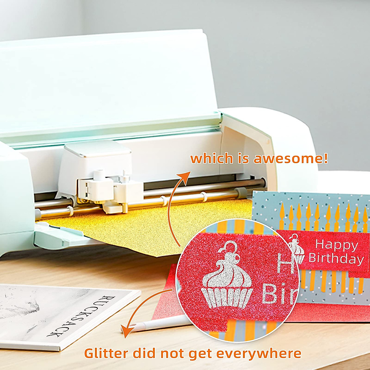 30 Sheets Glitter Cardstock Paper Sparkle Card Stock Thick Shinny Craft Paper 6 Colors for Cricut Card Making Paper Crafting (Greens)