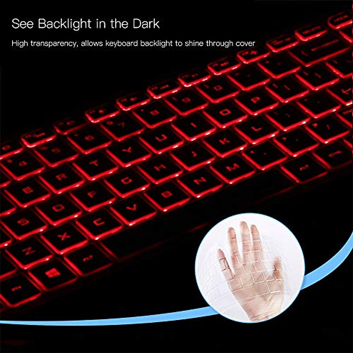 Ultra Thin Keyboard Cover for Newest HP OMEN 15-DC 15.6", Clear Keyboard Protective Skin for HP 15-dc0010nr 15-dc0020nr 15-dc0030nr 15-dc0051nr dc0052nr 15-dc0086nr 15-dc0087nr 15-dc0096nr Laptop