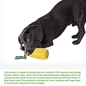 Dog Chew Toys for Aggressive Chewers, Indestructible Tough Durable Squeaky Interactive Dog Toys, Puppy Teeth Chew Corn Stick Toy for Small Meduium Large Breed