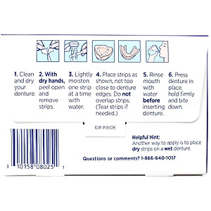 Super Poligrip Strips Size 40 Ct Poligrip Strong All Day Comfort Seal Denture Adhesive Strips (Value Pack of 10)