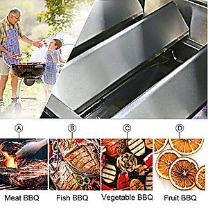 BBQ funland SH2311(4-Pack) Stainless Steel Heat Plate Replacement for Select Gas Grill Models by Aussie, Brinkmann, Uniflame, Charmglow, Grill King, Lowes Model Grills