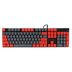 Pomya Mechanical Gaming Keyboard, 104 Key RGB Backlit Programmable Keyboard for PC Laptop, for Win 10, Win 8, Win 7, OS X, Win XP, for Vista, Ergonomic Design(Gray)