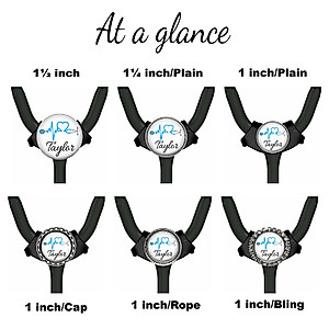 EKG Heart Stethoscope Tag (8 Color Choices) - Adjustable Yoke Steth Id Personalized with Name Monogram Occupation Title - Hospital Nurse Gift