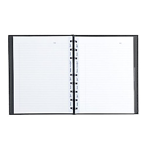 Blueline MiracleBind Notebook, Black, Lizard-Like, Hard Cover, 9.25" x 7.25", 150 Pages (AF9150.81)