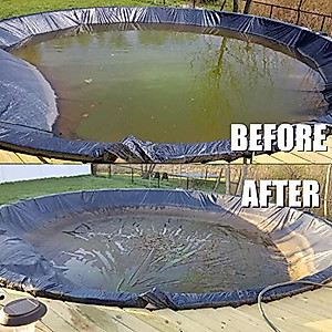 EDOU DIRECT Automatic Submersible Pool Cover Pump | HEAVY DUTY | 1,200 GPH Max Flow | 75 W | Includes 16' Drainage Hose, 2 Adapters | Pump ideal for draining water from above ground & inground pools