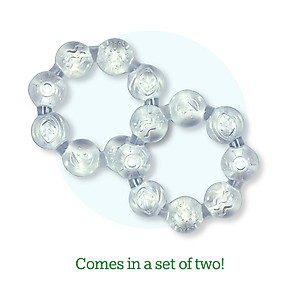 green sprouts Cooling Teether (2pk) | Soothes Gums & Promotes Healthy Oral Development | Safer Plastic Filled with sterilized Water, Chill for Extra Relief, Textured Surface to Massage Gums