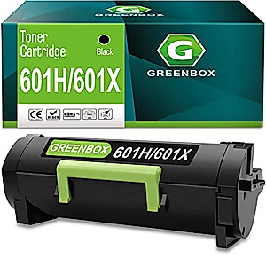 GREENBOX Remanufactured 601H High-Yield Toner Cartridge Replacement for Lexmark 60F1H00 601H for MX310 MX310dn MX410 MX410de MX510 MX511 MX511de MX610 MX611 Printer (10,000 Pages, 1 Pack Black)