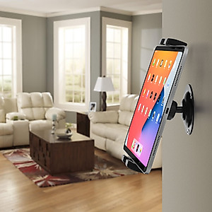 iTODOS Universal Tablet Wall Mount Holder for iPad, iPhone,Kindle Fire HD,Kindle Paper White,Galaxy Tabs,Google Nexus7/11,Switch,e-Reader,360°Adjustment Compatible with 4~12.9 inch Tablet and Phone