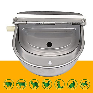MODUODUO Automatic Waterer Horse Dog Water Bowl Kit Cattle Trough Livestock Pet Auto Watering Dispenser with Drainage Hole