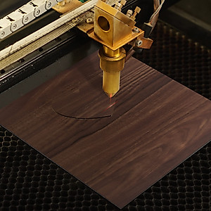 Vemkyrio 12 Pcs Walnut Unfinished Wood Craft, 3MM 1/8" x 12" x 12" Walnut Unfinished Plywood for Laser Cutting & Engraving, CNC Cutting, School DIY Projects