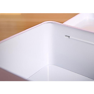 ZLEYECZ Retro Style Rectangle Tinplate Storage Box with Padlock, Home Kitchen Desktop Storage Tin Canister, For Chocolate Jewelry Cosmetics Photos Gift Candy Tea Coffee Case (Night Sky)