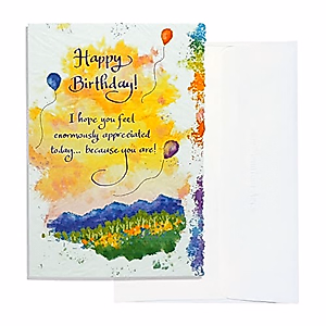Blue Mountain Arts Birthday Card Assortment—4 Unique Greeting Cards with Uplifting Happy Birthday Wishes for the Special People in Your Life