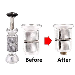 Free-fly Bike Stem Headset Top Cap,Aluminum Alloy Bicycle Headset Top Cap Bike Fork Expander Bung Plug (Gold)