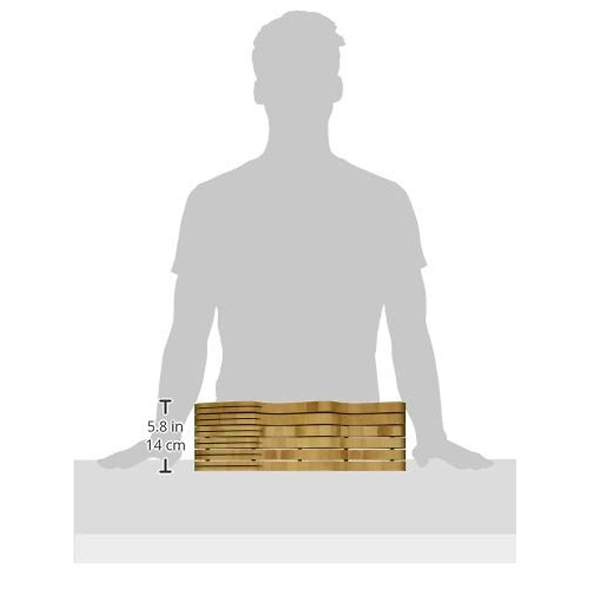 Heim Concept Bamboo Knife Block for Up To 16 Knives, Natural