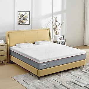 Vumece 12 Inch King Mattress Gel Memory Foam Mattress King Size Mattress for Cool Sleep & Pressure Relief & Motion Isolating, King Mattress in a Box, CertiPUR-US Certified, Medium Firm