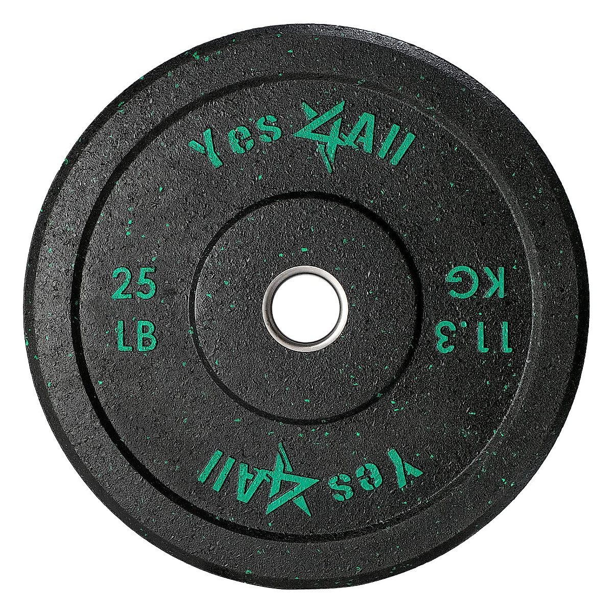 Yes4All 2-Inch Bumper Plate, Olympic Weight Plates for Weightlifting & Strength Training - 25 LBS (Single)