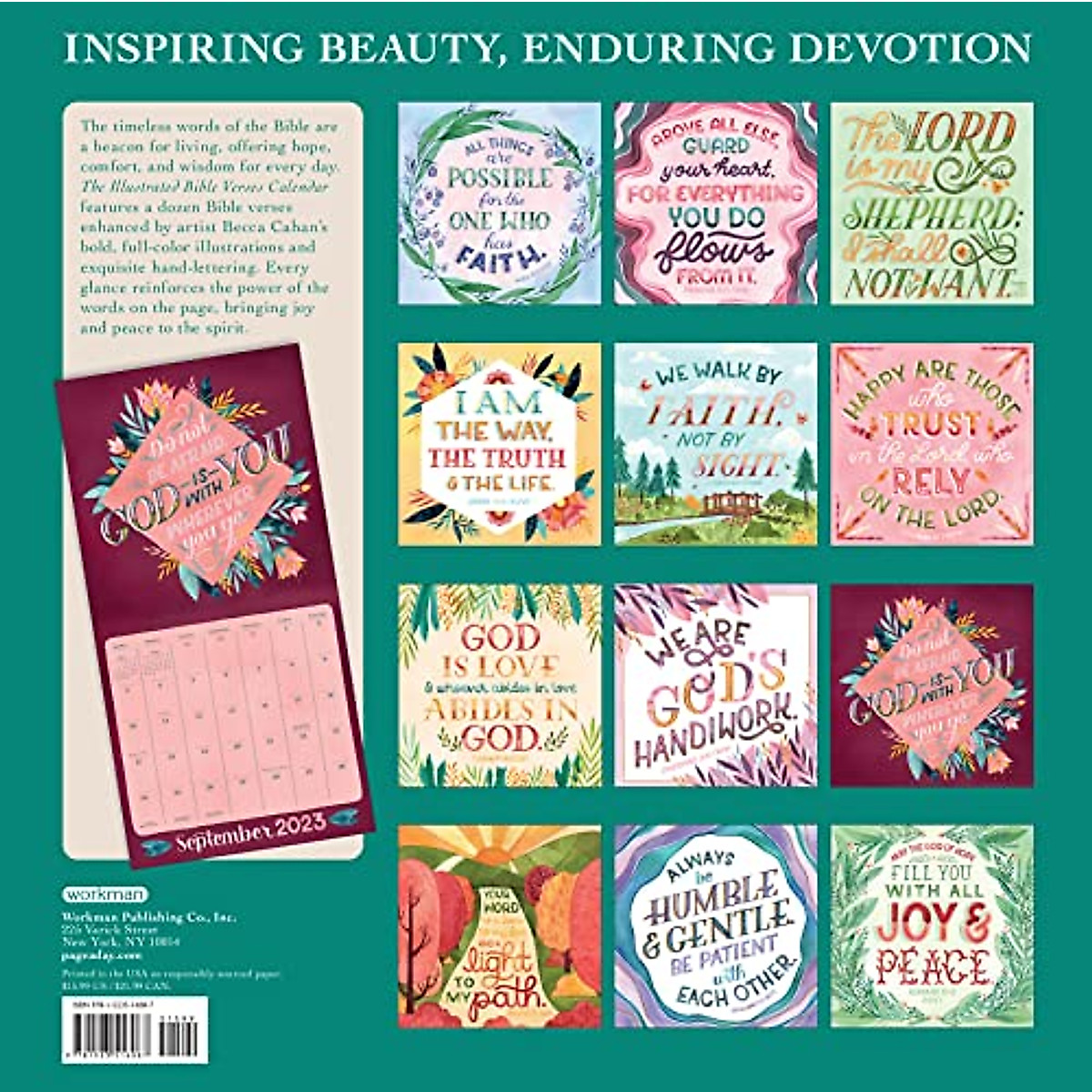 The Illustrated Bible Verses Wall Calendar 2023: Timeless Wise Words of the Bible