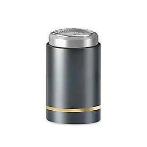 HOMEXUP Mini Electric Shaver for Men, Super Small Electric Razor for Travel Beard Shaving - Type C Quick Charging, Powerful Motor, Easy One-Button Use (Gray)
