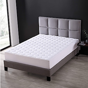 EXQ Home Mattress Pad Twin XL Twin Extra Long Size Quilted Mattress Protector Fitted Sheet Cooling Mattress Cover for Bed Stretch Up to 18”Deep Pocket (Breathable)