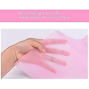 OKEKON Disposable Face Cradle Covers – Ultra Soft Non-Sticking Massage Face Covers/Headrest Covers for Massage Tables & Massage Chairs Spa Salon Massage Headrest Cover Pink, 100 PCS