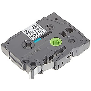 Brother Genuine P-touch TZE-S231 Label Tape, 1/2" (0.47") Extra Strength Adhesive Laminated P-touch Tape, Black on White, Laminated for Indoor or Outdoor Use, Water Resistant, 26.2 Feet (8M), Single-Pack