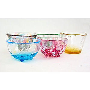 Tsugaru Biidoro Mini Glass Set Glass Five Different by Aderia