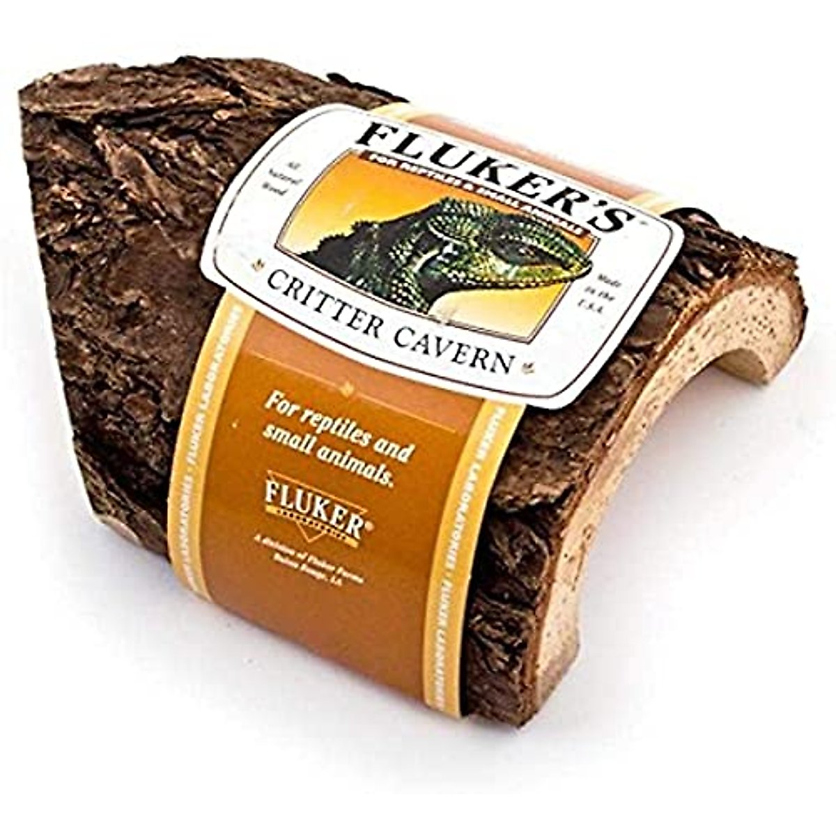DBDPet Fluker's Reptile Corner Half Log Hideout (Large) - Includes Attached Pro-Tip Guide