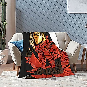 Trigun VASH The Stampede Soft Flannel Fleece Blanket Plush Fuzzy Throw Blankets for Bed Couch Living Room 60"x50"