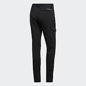 adidas Golf Men's Recycled Polyester Warp Knit Cargo Pant, Black, 3334