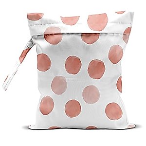 zcyxuuw Wet Bag, Wet Dry Bag, Wet Bag for Swimsuit, Travel, Beach, Pool, Diapers, Dirty Yoga Gym Clothes, Makeup Bag, Waterproof Reusable Polka Dot Decor Geometric Polka Dot