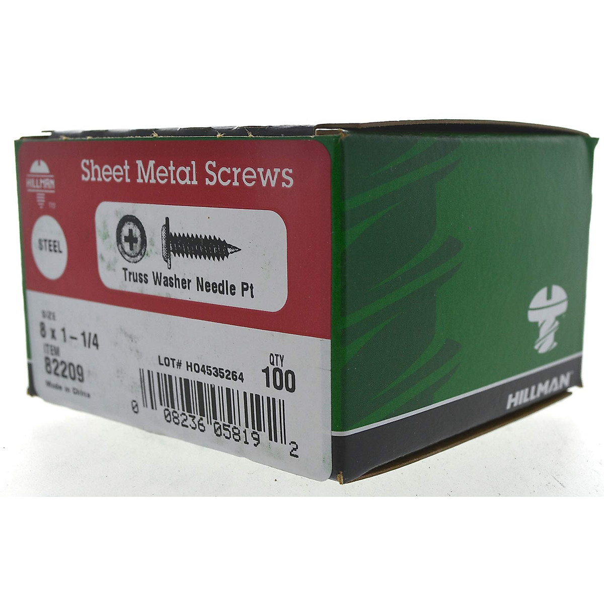 Hillman 82209 8 x 1-1/4-Inch Modified Truss Lath Self Piercing Screw, 100-Pack