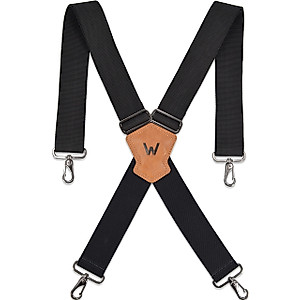 WELKINLAND 2Inch Men's Heavy Duty Suspenders w/Hooks For jeans