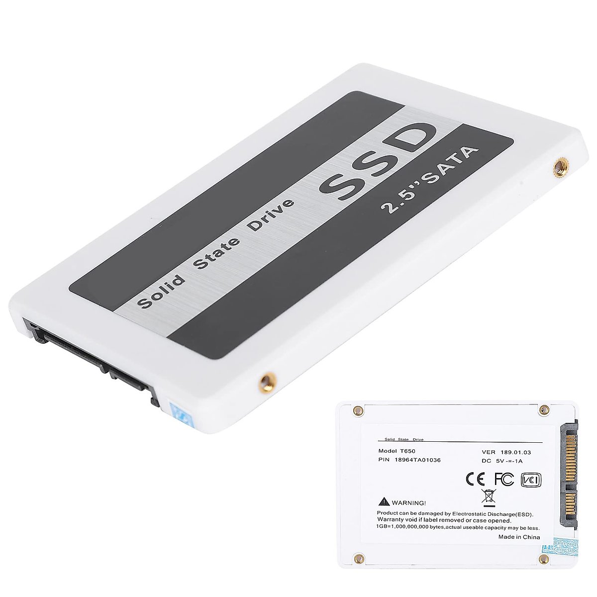 Solid State Hard Disk, Video Storage Good Performance Compact Firm Sturdy SATA3.0 SSD for Laptop Desktop Computer for Office Worker(#6)