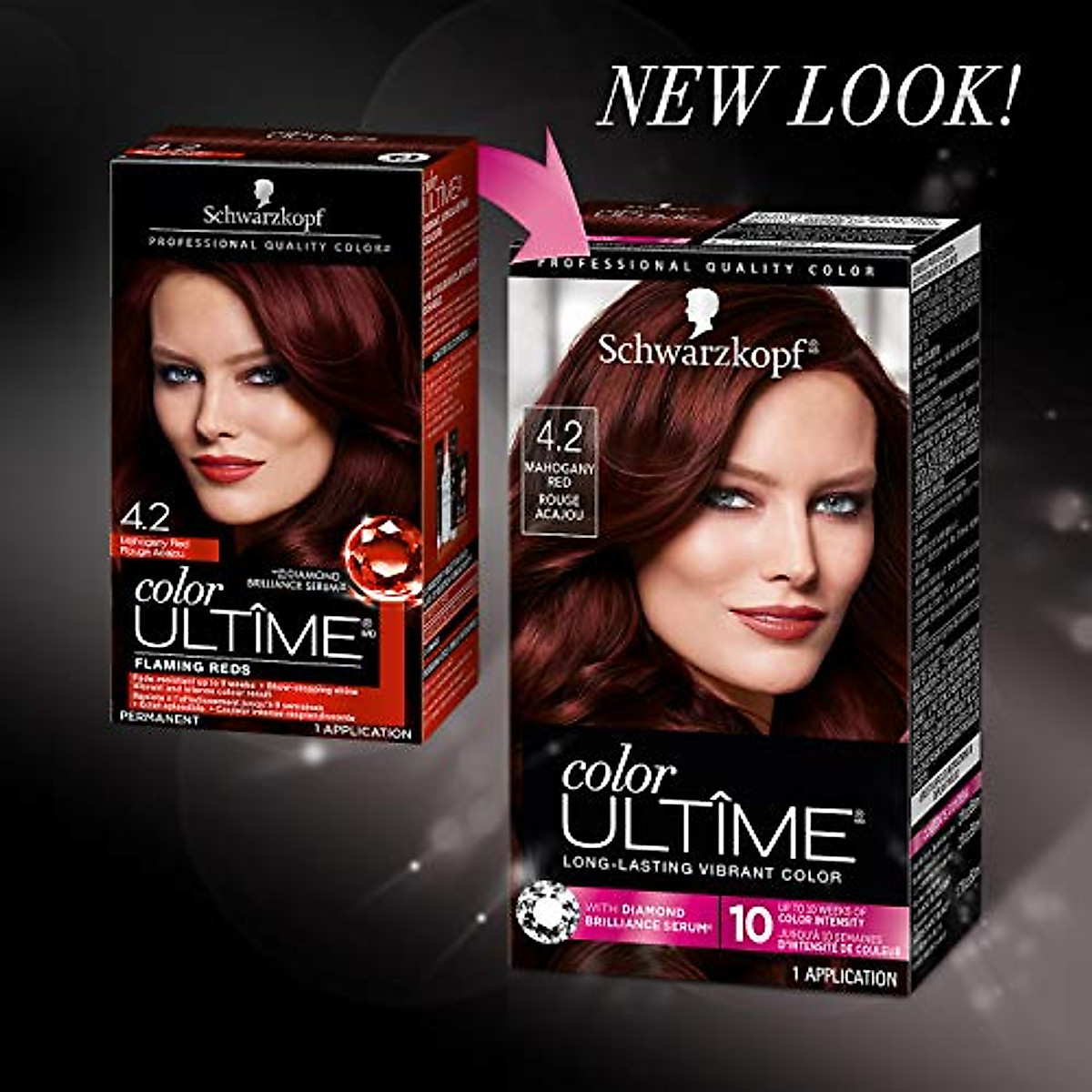 Schwarzkopf Color Ultime Permanent Hair Color Cream, 4.2 Mahogany Red