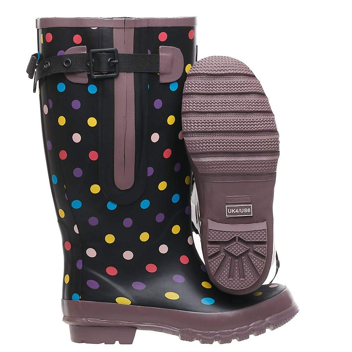 Jileon Extra Wide Calf Rain Boots - Ideal for Wide Feet, Ankles & Calves - Fit 16 to 23” Calves - Durable & Waterproof