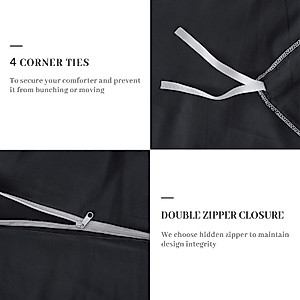 SunStyle Home Duvet Cover Twin Size - Reversible Pintuck Duvet Cover Set with Zipper Closure, Rust 2 Pieces Bedding Set, 1 Duvet Cover 68"x90" and 1 Pillow Sham 20"x26"