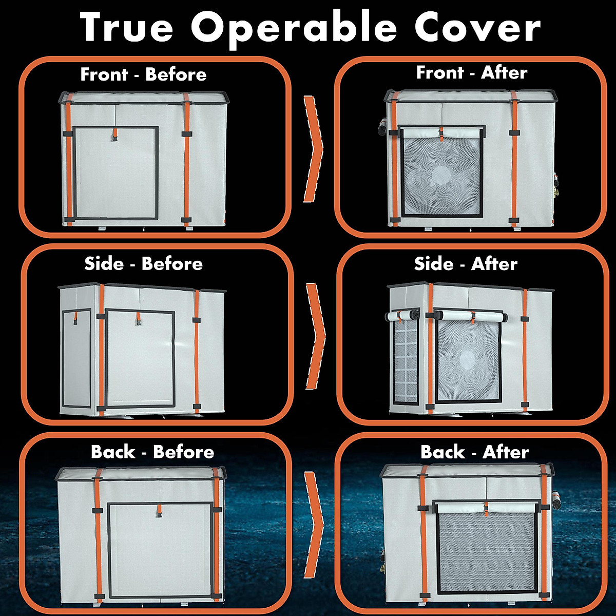 Air Conditioner Cover, Outdoor Mini Split Cover for Air Conditioner Outside Unit, Can be Used in Air Conditioner Operation, AC Protector for All Seasons, 33"L x 13"W x 25"H for 9000-24000 BTU