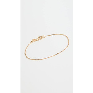 Alexa Leigh Women's 1MM Diamond Cut Ball Chain Bracelet, Yellow Gold, One Size