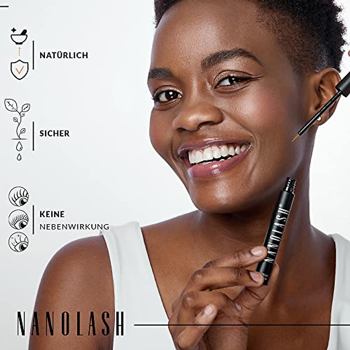 Nanolash Eyelash Growth Serum Conditioner For Enhanced Long Luscious Eyelashes and Eyebrows – 3ml