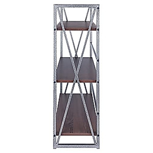 Winsome Wood Isa 3-Tier Shelf, Graphite and Walnut