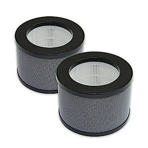 PUREBURG Replacement True HEPA Filters Compatible with isinlive vortex A5 Air Purifier,H13 3-Stage Filtration Activated carbon Air Clean Dust VOCs Odor,2-Pack