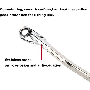 AMEYXGS Bowfishing Power Rod Line Guide Rod Slingshot Fishing Reel Seat Attachment Spin Cast Reels Holder Breakout Shoot Through Stainless Steel Rod…