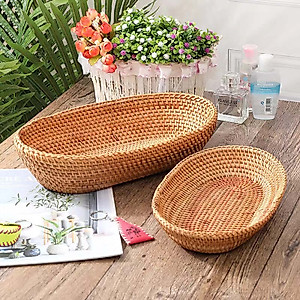 Round Rattan Bread Basket for Serving,Small Wicker Bread Basket Fruit Basket,Small Woven Bread Basket Fruit Basket,Round Rattan Basket for Bread,100% Natural Rattan,100% Handmade,1 PC
