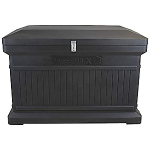 RTS Companies Inc 550200500A7981 Home Accents Parcelwirx Premium Horizontal Delivery Drop Box with Hinged Lid, Graphite